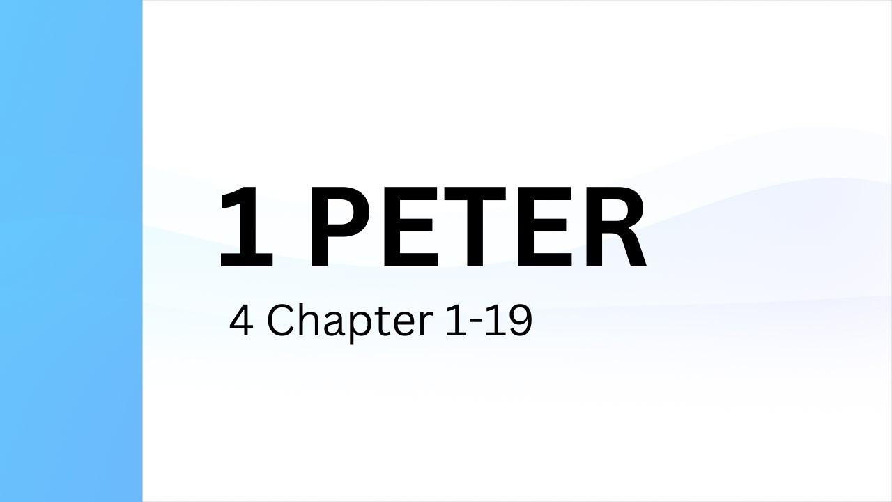 1 Peter Chapter 4 | Holy Bible - Indian Sign Language Version (ISLV ...