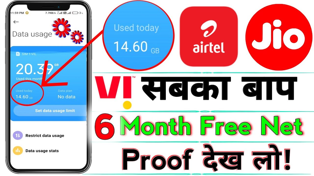 Vi -(VODA - IDEA) Unlimited Free Net With Live Proof || Vi Recharge ...