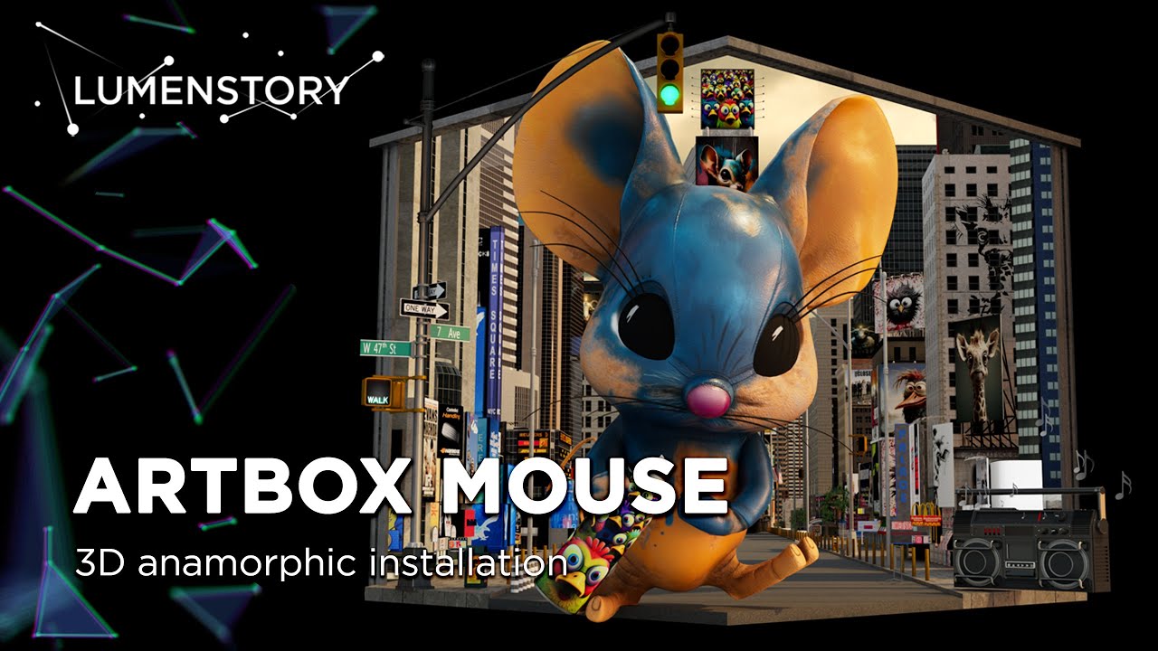 JERRY: ARTBOX MOUSE | 3D anamorphic instalation | lumenstory - YouTube