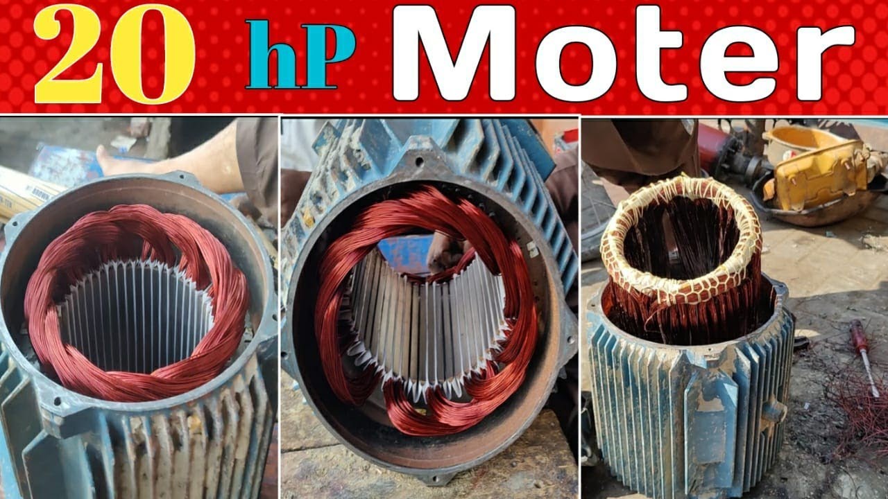 20 HP 3 phase Motor winding and connection data 48 slot motor rewinding ...