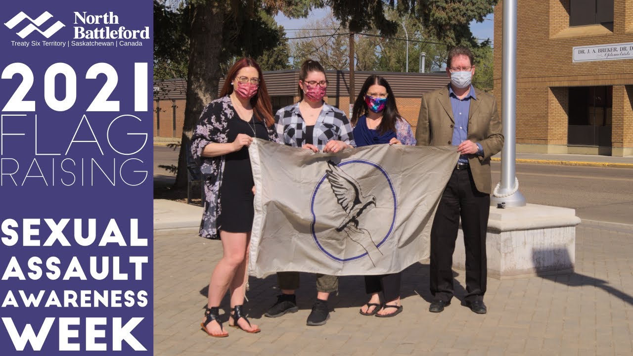 2021 Flag Raising - Sexual Assault Awareness Week - YouTube