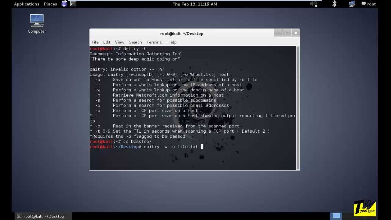 How to Use Dmitry for DNS Information Gathering (Dmitry Tutorial) - YouTube