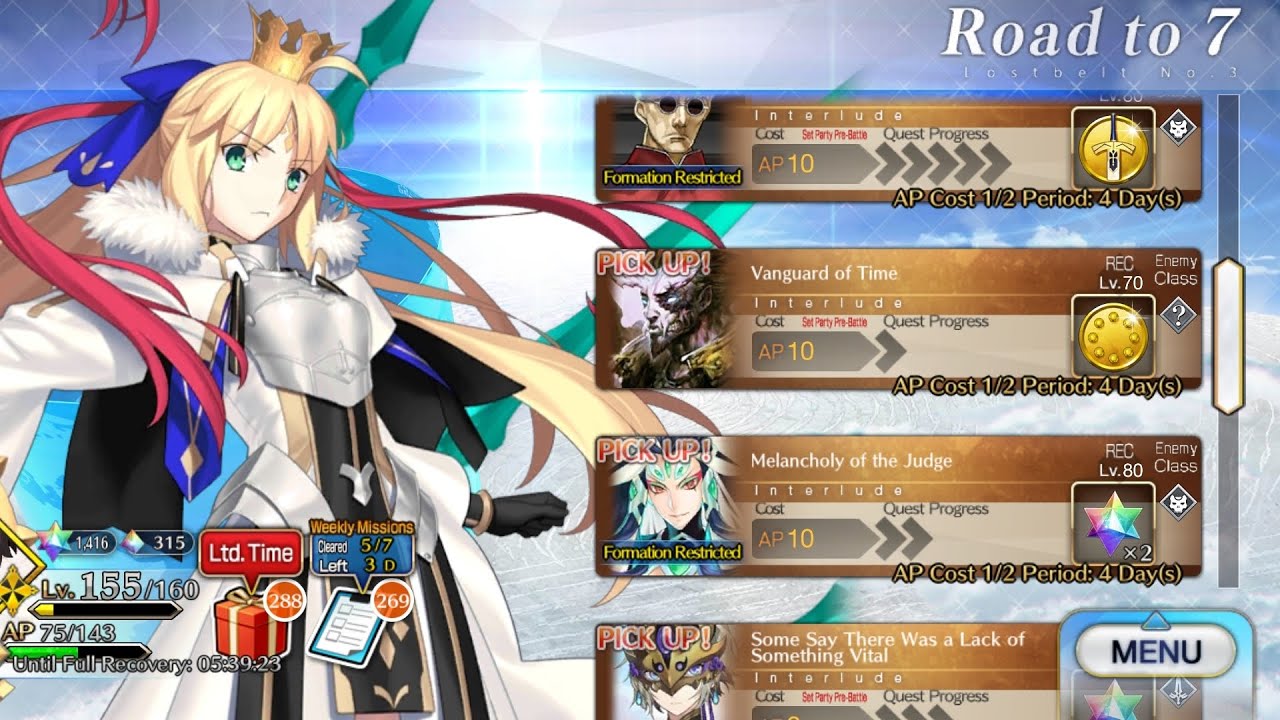 Fate Grand Order Road to 7 Vanguard of time - YouTube