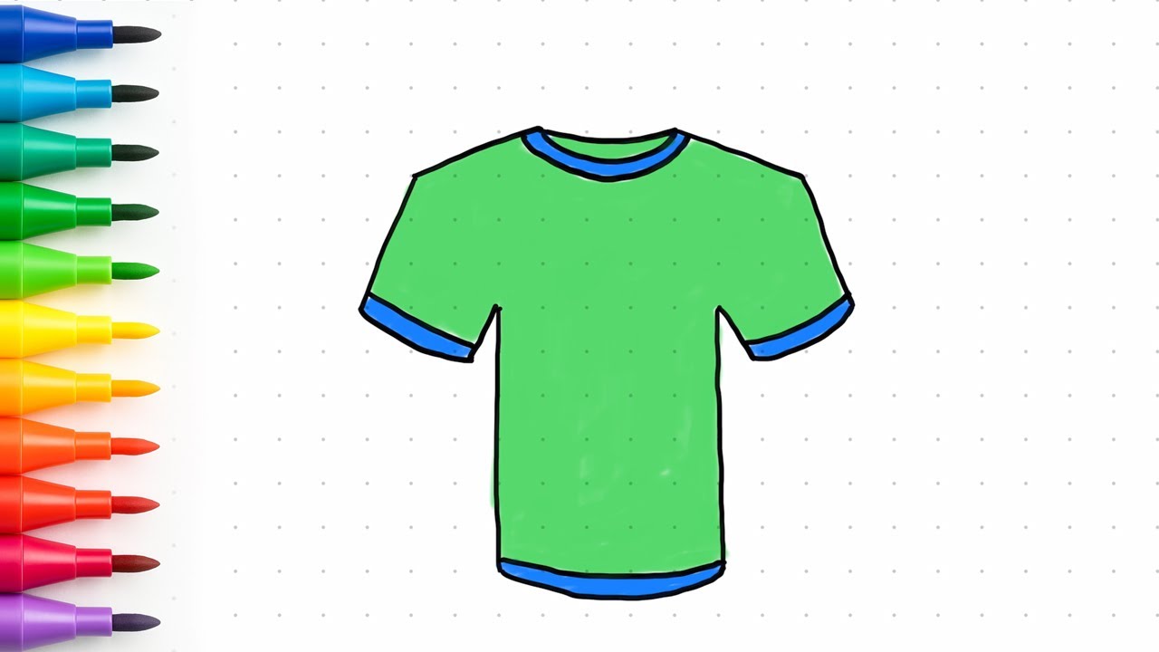 How to Draw a Cute T-Shirt 👕 | Easy Drawing Tutorial for Kids and ...