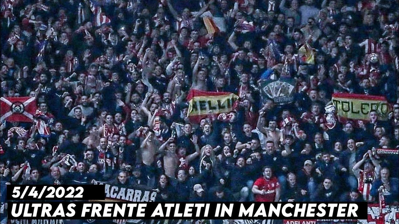 ULTRAS FRENTE ATLETI IN MANCHESTER || Manchester city vs Atletico ...
