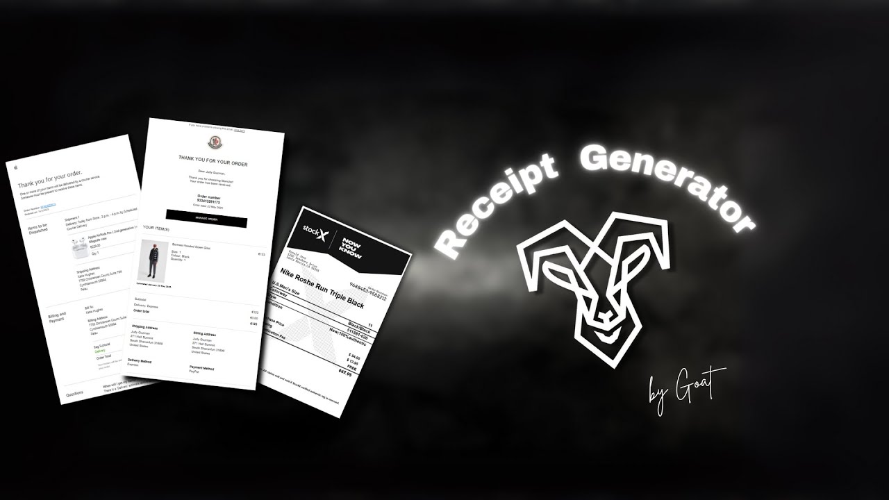 StockX Receipt Generator | 2025 | GOAT | +50 Brands - YouTube