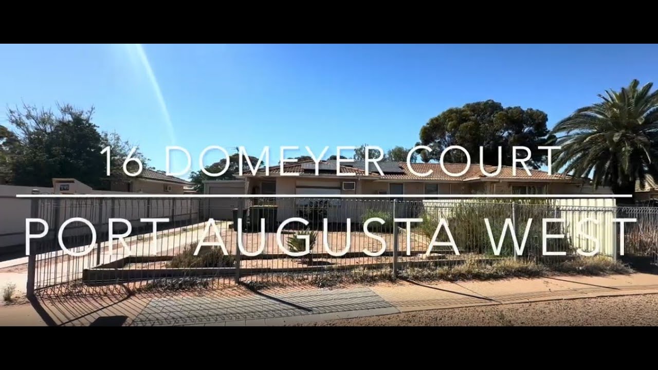 FOR SALE - 16 Domeyer Court, Port Augusta West - YouTube