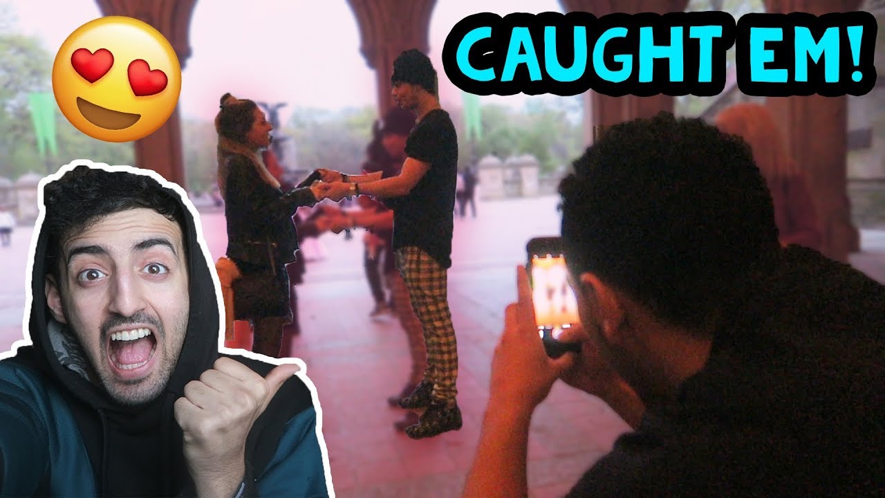 I CAUGHT HIM DOING THIS! (PROPOSING TO STRANGERS) - YouTube