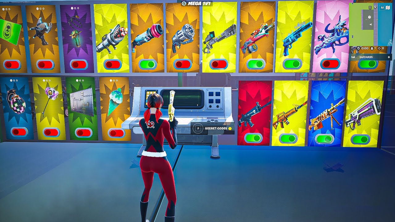 MEGA 1V1 ALL GUNS & VEHICLES | FIND ALL SECRETS CODE LOCATIONS - YouTube