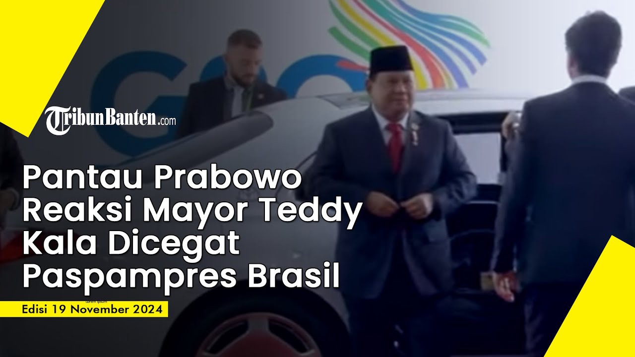 Pantau Presiden Prabowo Subianto, Ini Reaksi Mayor Teddy Kala Dicegat Paspampres Brasil - YouTube
