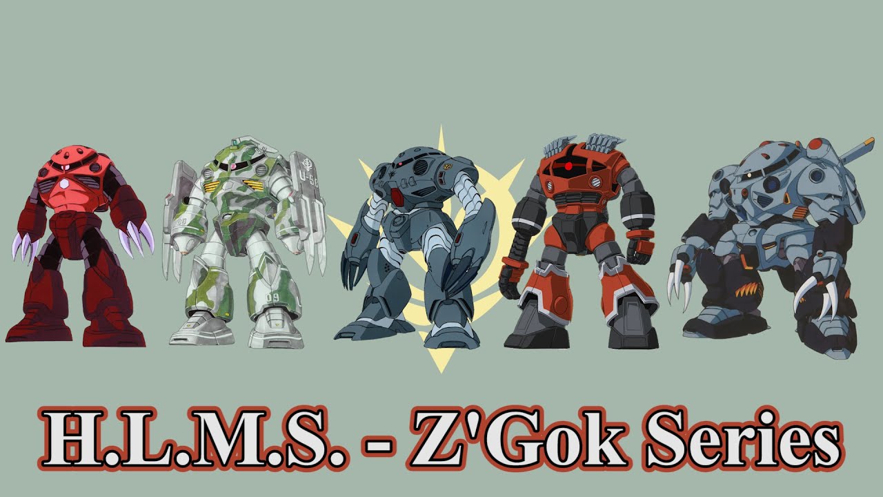 H.L.M.S. - Z'Gok, Zogok & Zeon's Seafood Variants - YouTube