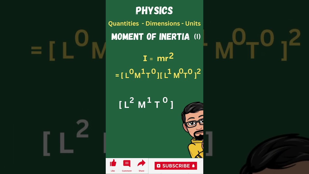 Moment Of Inertia Units And Dimensions
