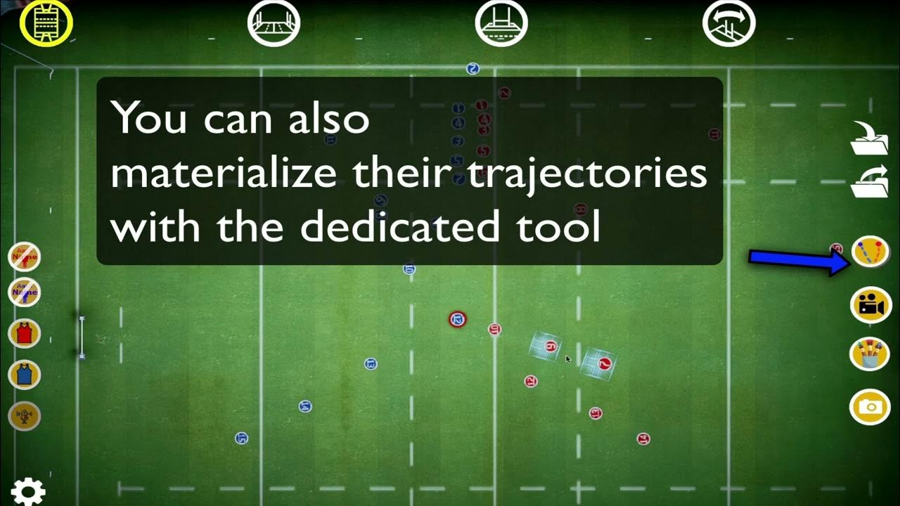 Tactic3D Rugby Basic version tutorial: move the players simultaneously - YouTube