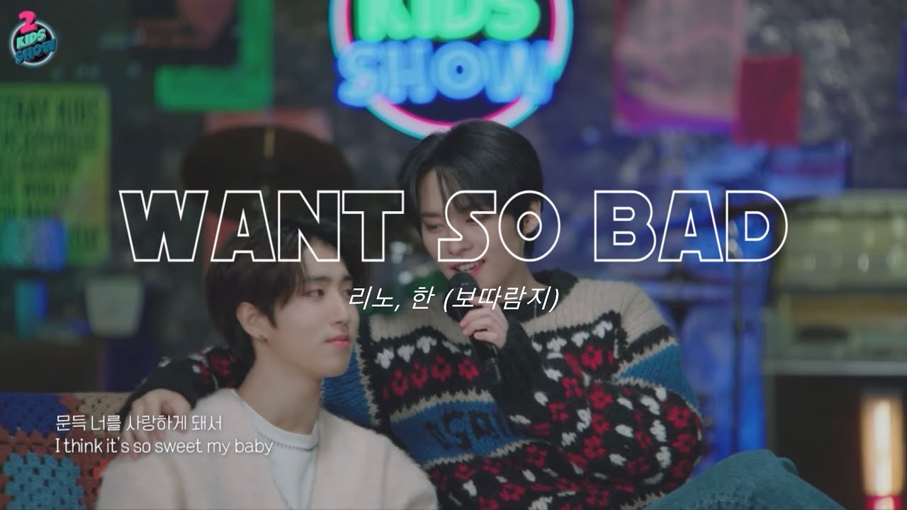 [스트레이키즈] Want so BAD (원쏘밷) - 리노, 한 (보따람지) Live ver. - YouTube