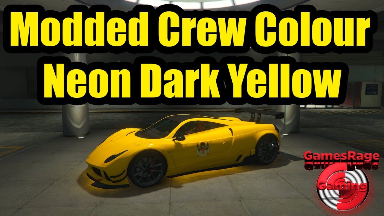 GTA5 : Modded Crew Colour - Neon Dark Yellow (Glow In The Dark ...