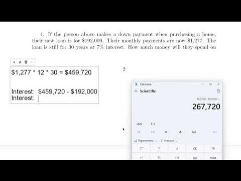 Applied Math Finances Mortgage Payments - YouTube