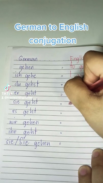 Easy German to English conjugation of verb gehen #easylearning # ...
