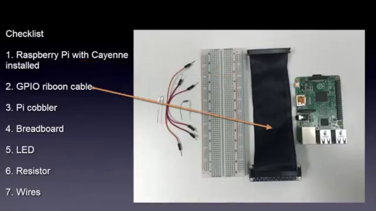 Add a LED to Raspberry Pi Breadboard with Cayenne - YouTube
