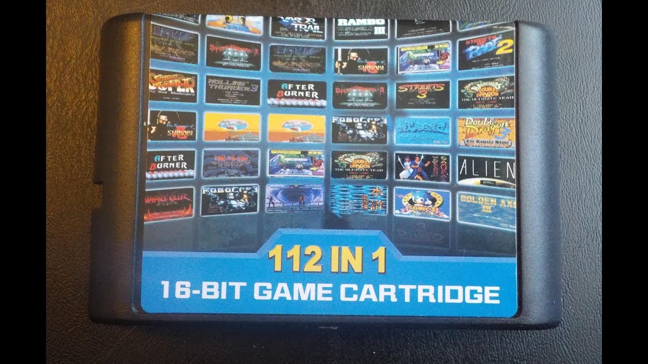 112 in 1 - SEGA GENESIS MULTI CART - REVIEW 2018 - YouTube