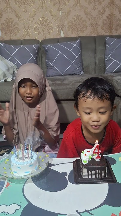 Happy Birthday, Moment di hari ulang tahun Kaka Khanza dan Adek Haikal. - YouTube