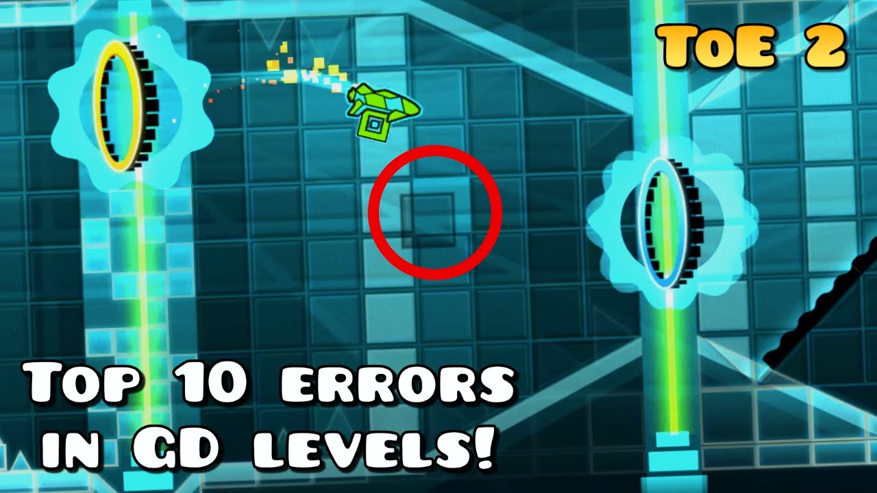 GD top 10 errors in the main Geometry dash levels! - YouTube