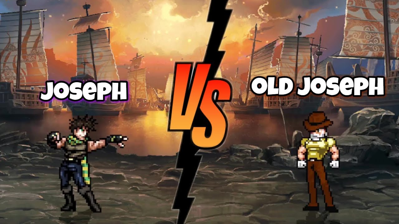 Joseph Vs Old Joseph jojo's bizzare adventure fights / mugen - YouTube