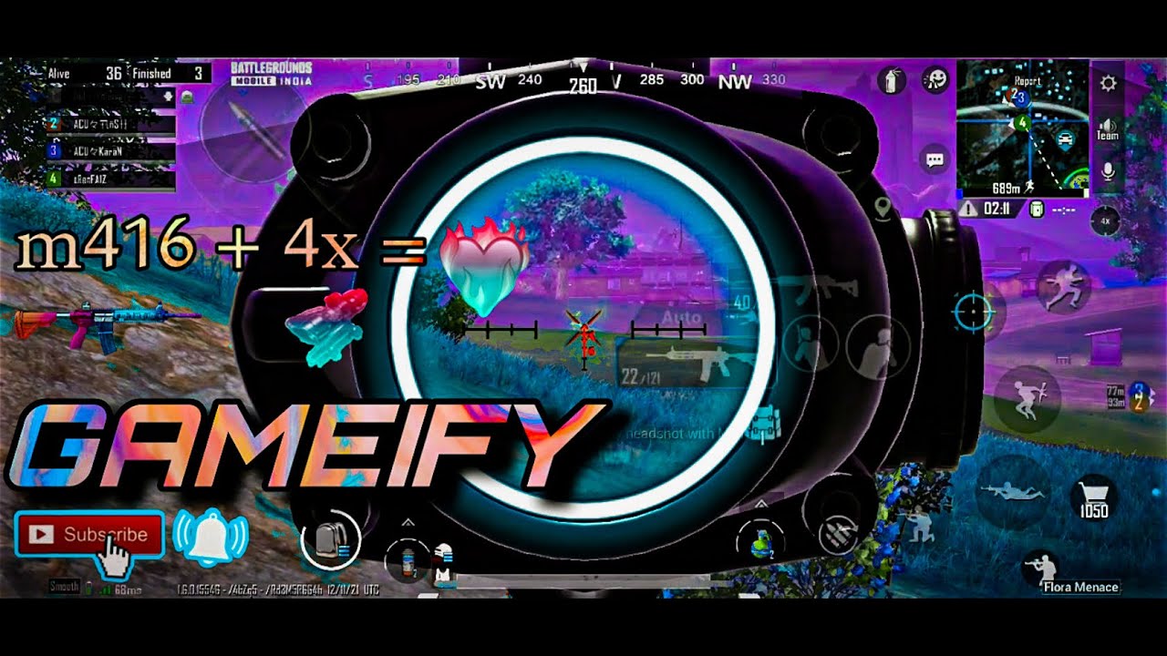 || Watch m416 with 4x || bgmi classic montage || iPhone 11 60fps || # ...