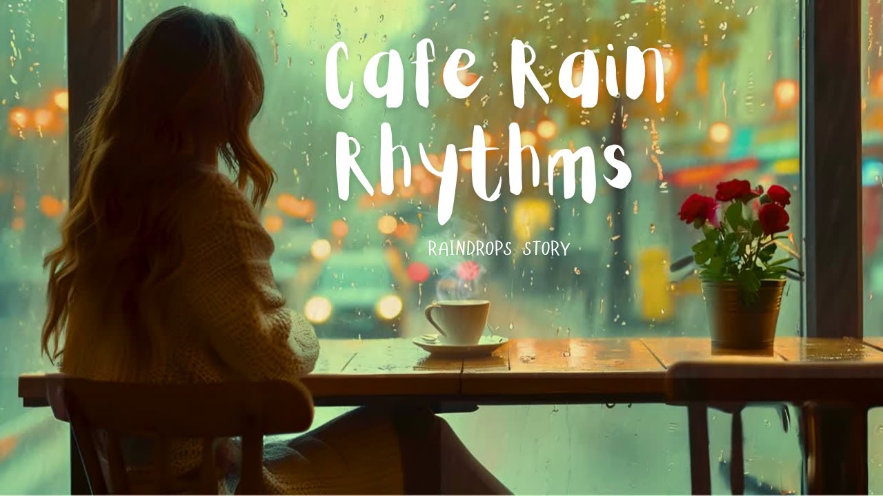 Rainy Cafe Ambience with Relaxing Music & Rain Sounds | Rain Rhythms ...