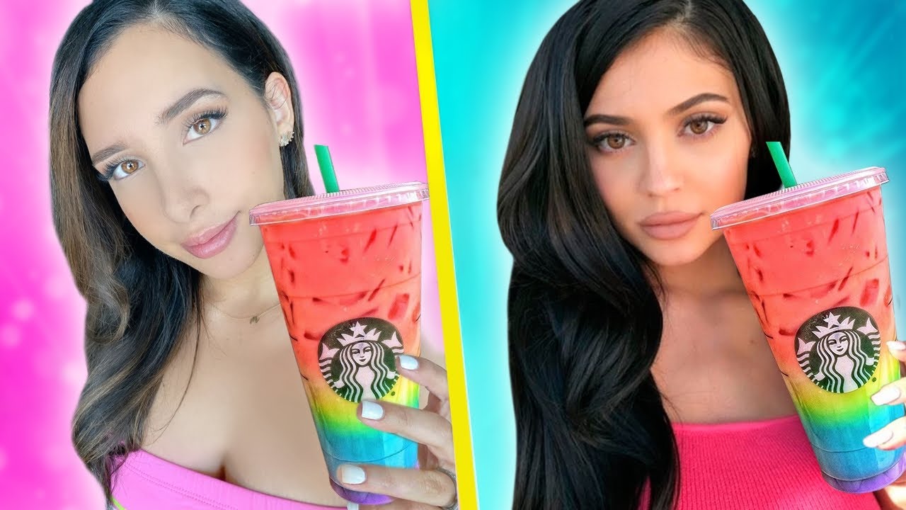 Trying Celebrity Starbucks Drinks Youtube