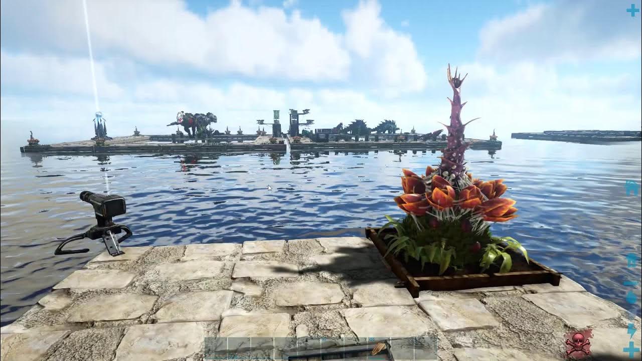 Ark Survival Evolved Pvp Paseando En Balsa Con Torretas Youtube