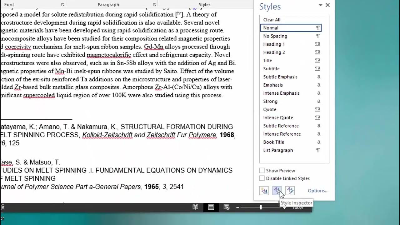 Tutorial on using Microsoft Word with endnote entries-Research Methodology - YouTube