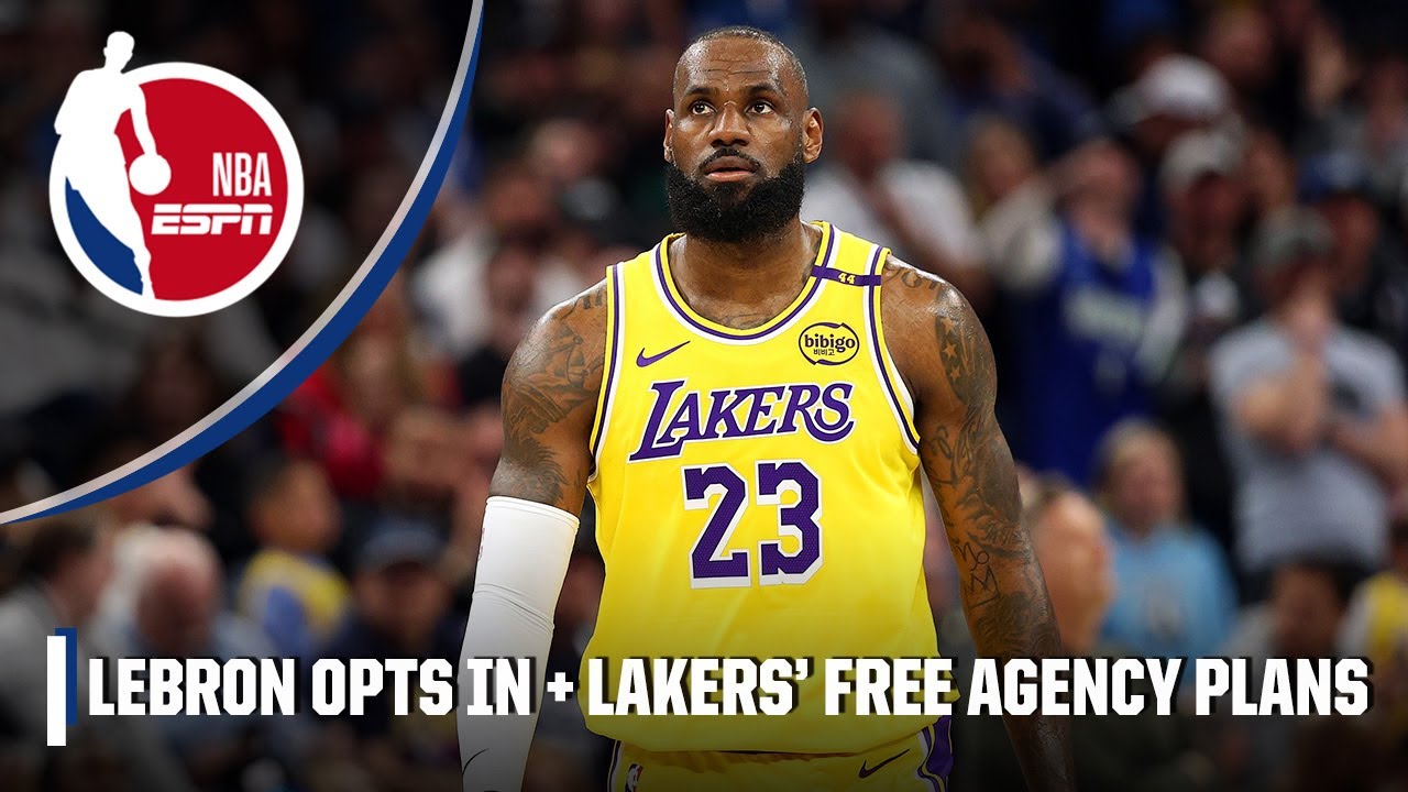 🚨 Los Angeles Lakers' offseason plans after LeBron James OPTS IN | NBA on ESPN - YouTube
