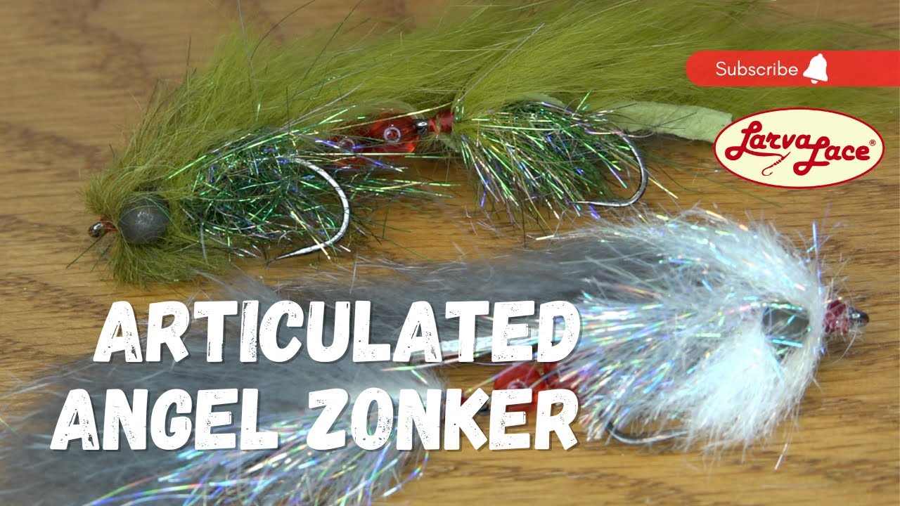 Articulated Angel Zonker - Streamer pattern for big fish! Fly Tying with Larva Lace - YouTube