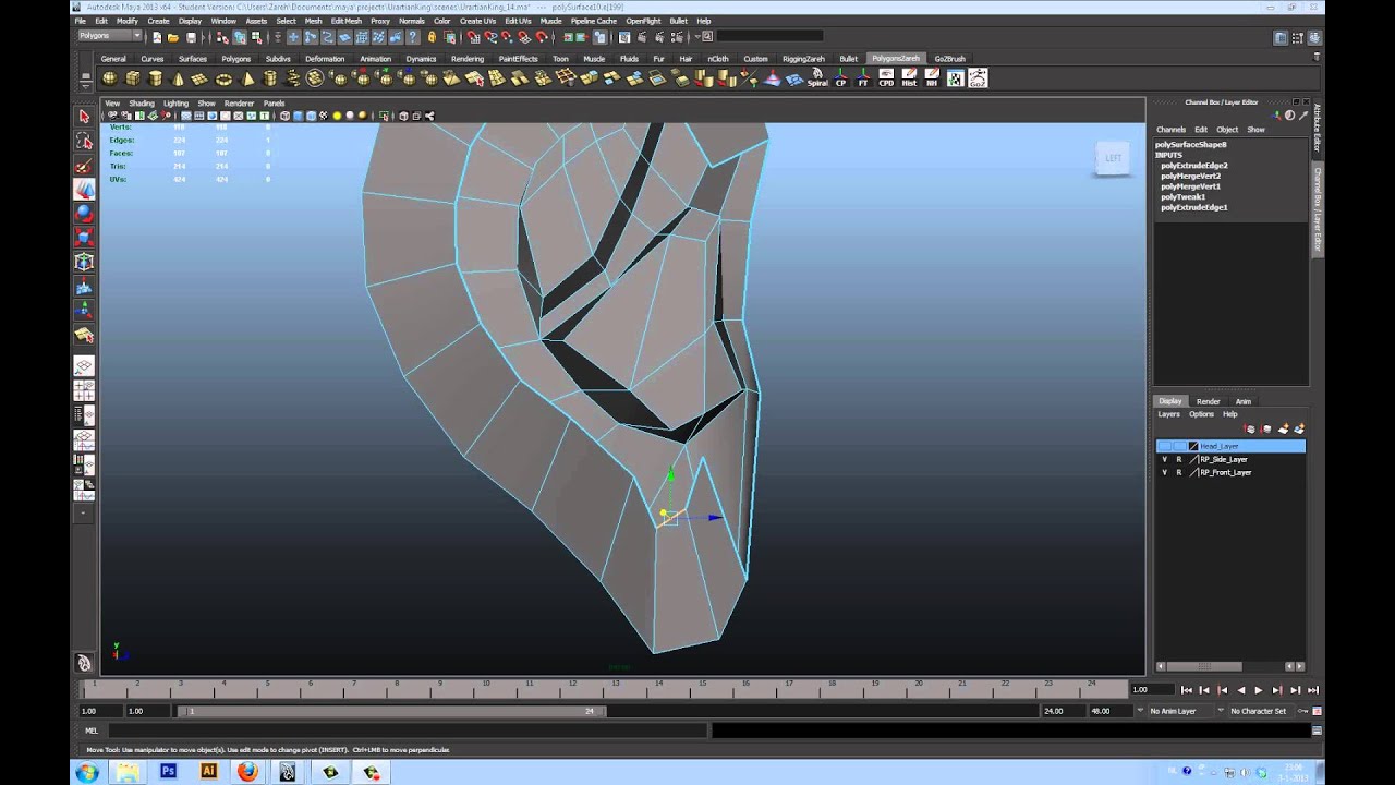Human Head Modeling in Maya part 21 (Modeling an Ear 06) - YouTube