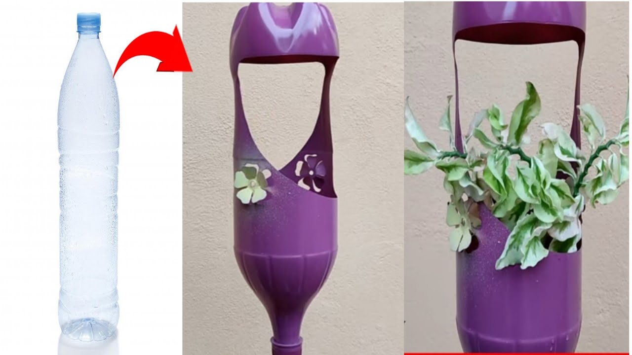 Making Vase With Colddrink Plastic Bottle |Plastic Bottle Art|TT DIY ...