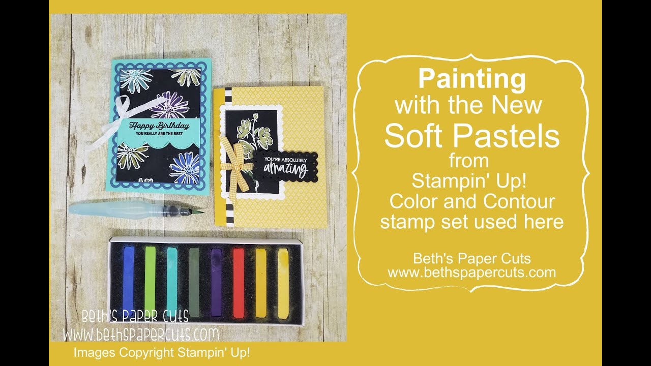 Painting with Soft Pastels with Stampin' Up! Color And Contour stamp ...