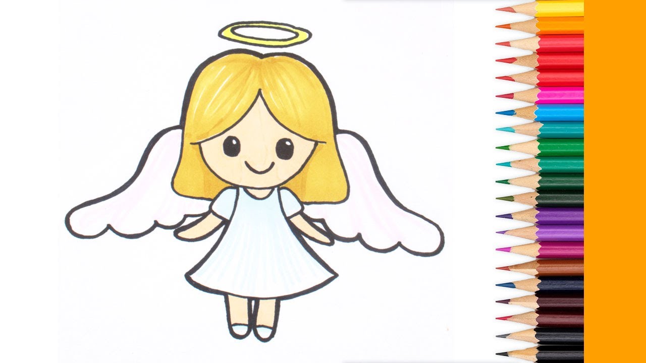 Hogyan rajzoljunk angyalkát? | Rajzoktatás ovisoknak - YouTube