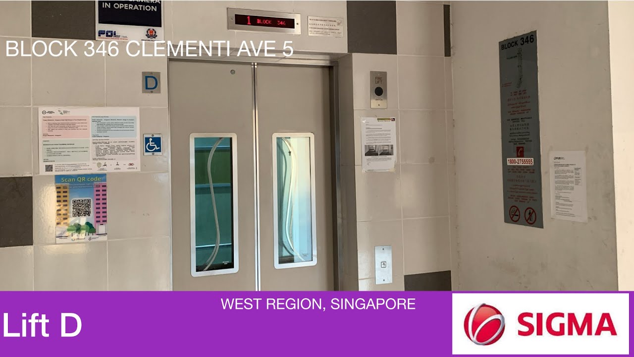 HDB Block 346 Clementi || Sigma Elevator (Lift D) - YouTube