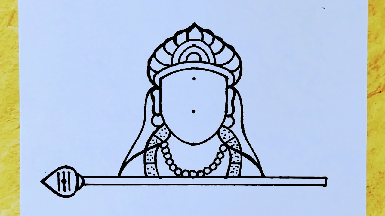 How to draw a Lord Murugan from 3×5 dots easy // Easy Lord Subramanya ...