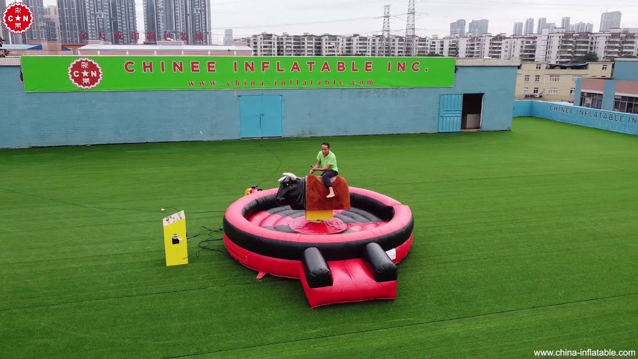 Funny mechanical bull riding inflatable sport game kids party rental ...