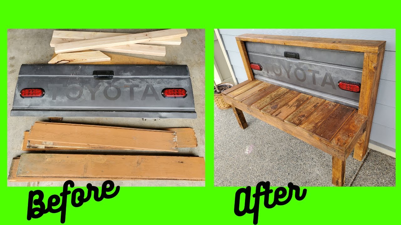 Building a Bench from an old Tailgate - YouTube