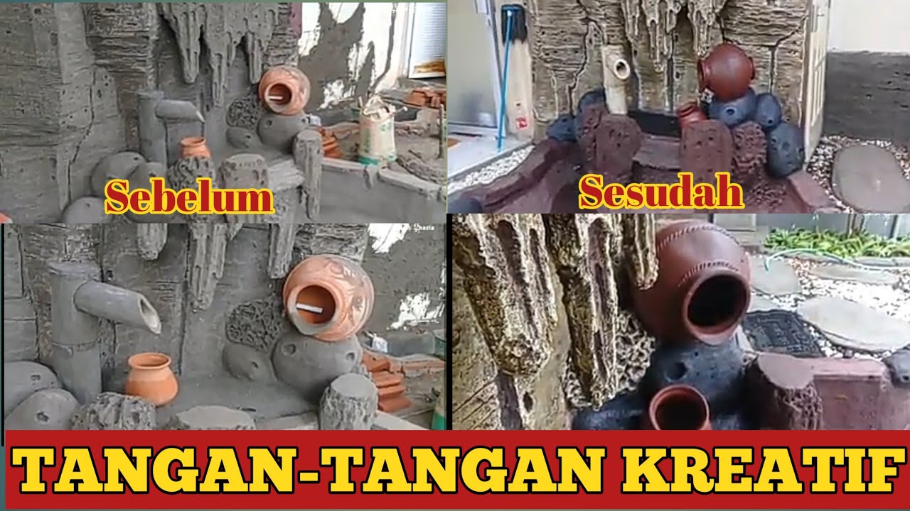 Cara Membuat Relief Dinding Motif Tebing, Batu dan Air Terjun - YouTube