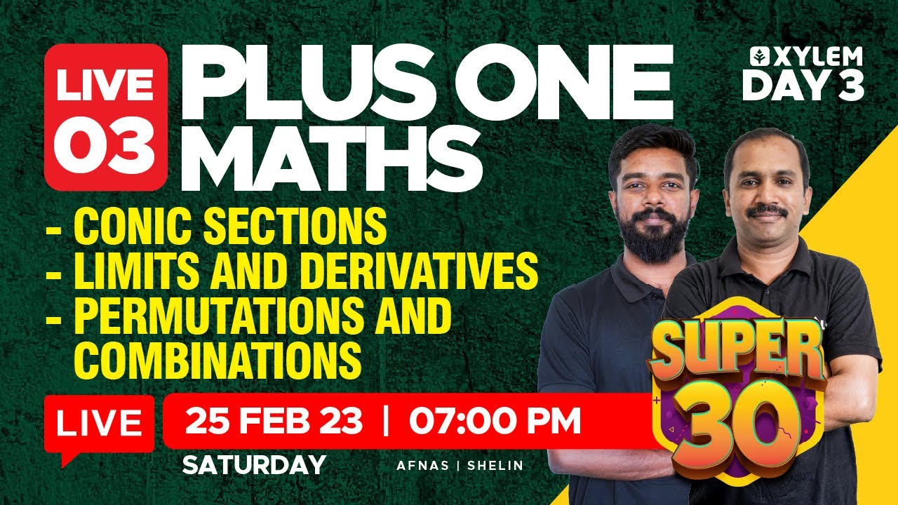 Plus One Maths - Conic Sections, Limits And Derivatives, Permutations ...