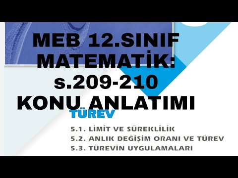 MEB 12.SINIF MATEMATİK(s.209-210)KONU ANLATIMI(SÜREKLİLİK-2)