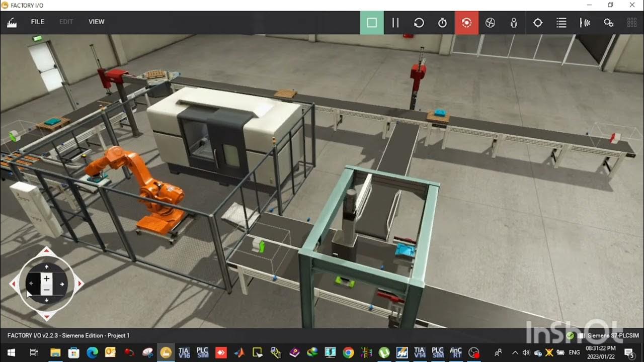 Factory io simulation project. - YouTube