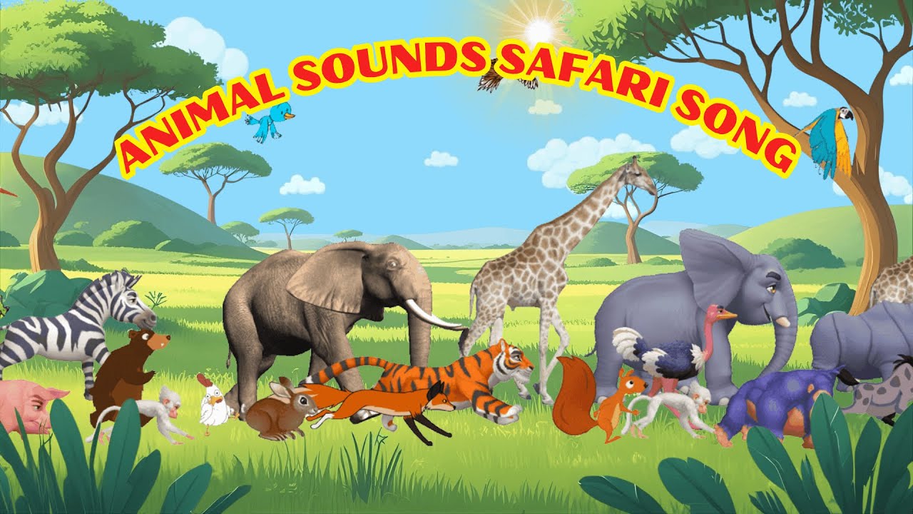 Animal Sounds Song 🐘🎵 | Learn Wild Animal Sounds for Kids | ABC-KIDS ...