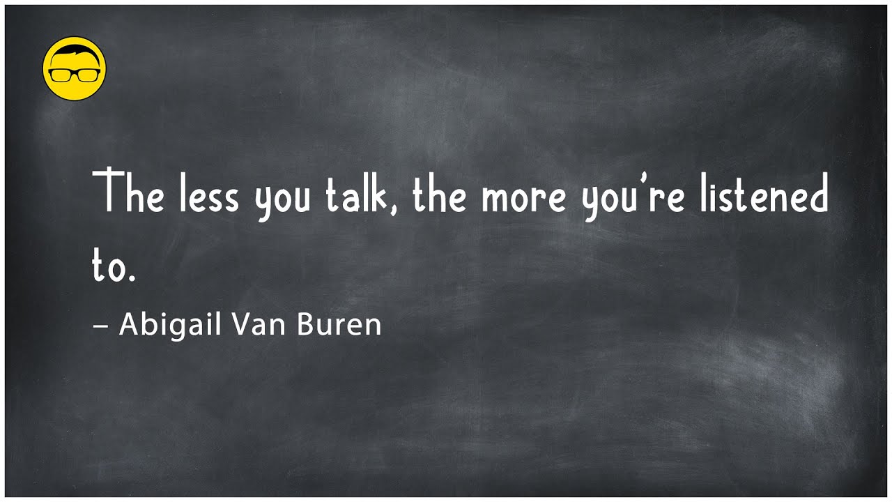 Quote of the Day: The less you talk… - YouTube