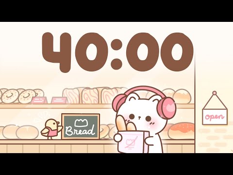 40 Minute Timer 🐱 Study Timer for Classroom Focus