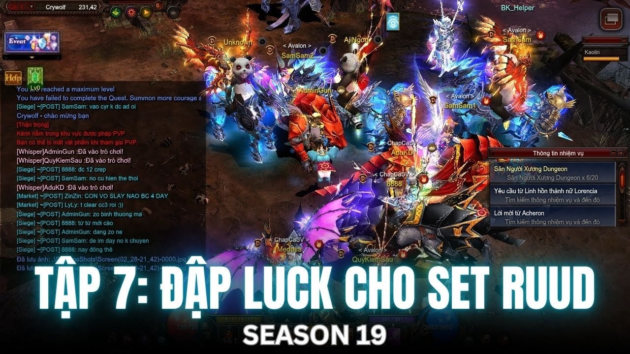[SEASON 19] Tập 7: Đập Luck cho Set Ruud | MU ONLINE SEASON 19 | MU ...
