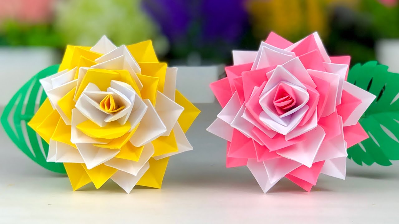 Beautiful Paper Flower Making | Paper Flowers | Home Decor | Flower ...